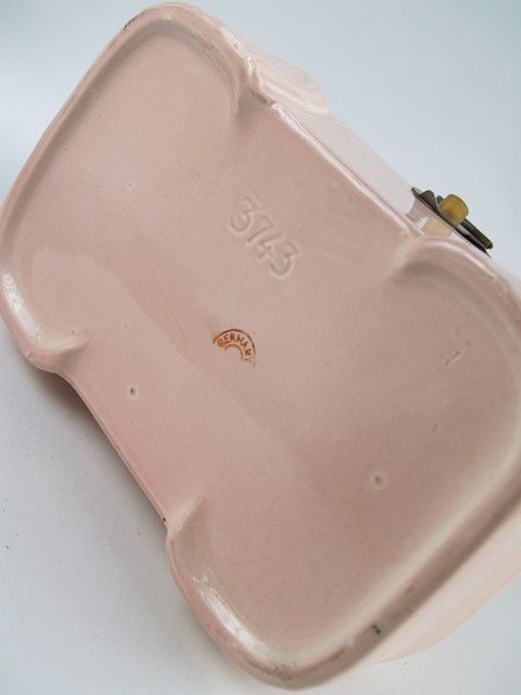 Keksdose Vintage Original Keramik Art Deco Pastell rosa Shabby Chic